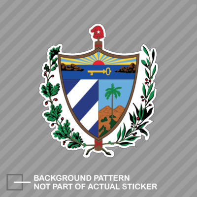 Cuban Coat of Arms Sticker Decal Vinyl Cuba flag CUB CU | eBay