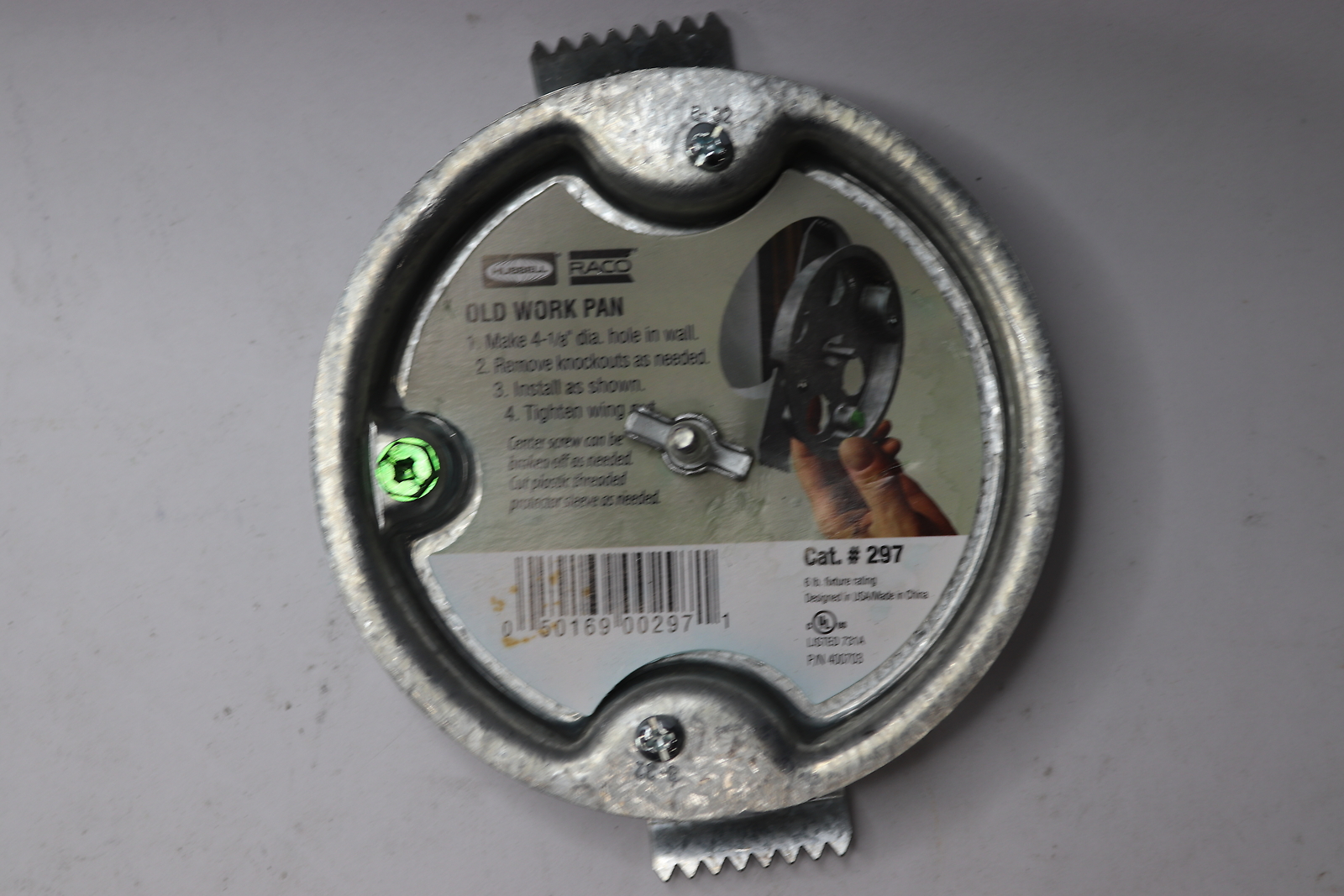 Hubbell/Raco Round Old Work Pan Ceiling Rated Box 4" x 1/2" 297 | eBay