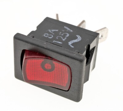 Swann Industries Illuminated Rocker Switch, S23.02, SPST - 125V 8A, Red ...
