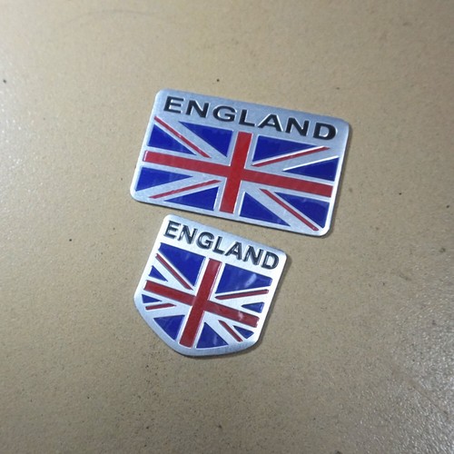 1x Small + 1x Big ENGLAND Flag Metal Emblem Decal Badge Sticker UK ...