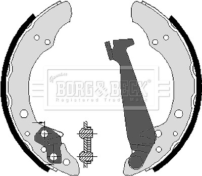 CAPSautomotive Brake Shoe Set for Volkswagen_7 6Q0698525 6RU698525A ...