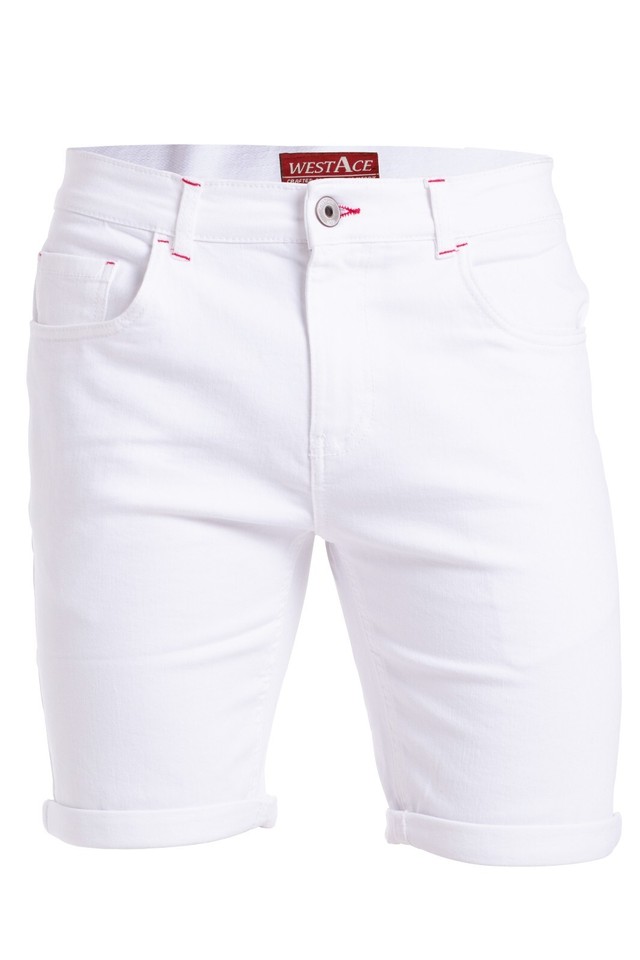 Mens Denim Casual Slim Fit Summer Stretch Jeans Half Pants | eBay