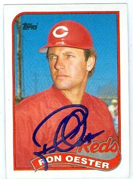 Ron Oester autographed baseball card (Cincinnati Reds) 1989 Topps #772 ...