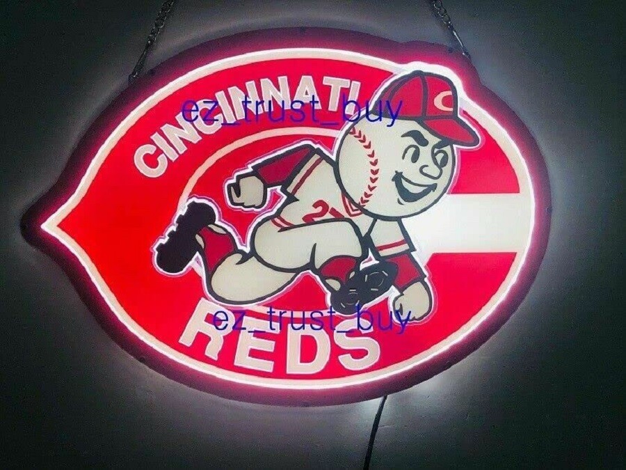 Cincinnati Reds 3D LED 17" Neon Sign Lamp Light Nightlight Decor Beer ...
