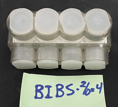 (1) Burndy BIBS-2/0-4,Aluminum Unitap Single Side Entry #14-2/0 4 Port ...