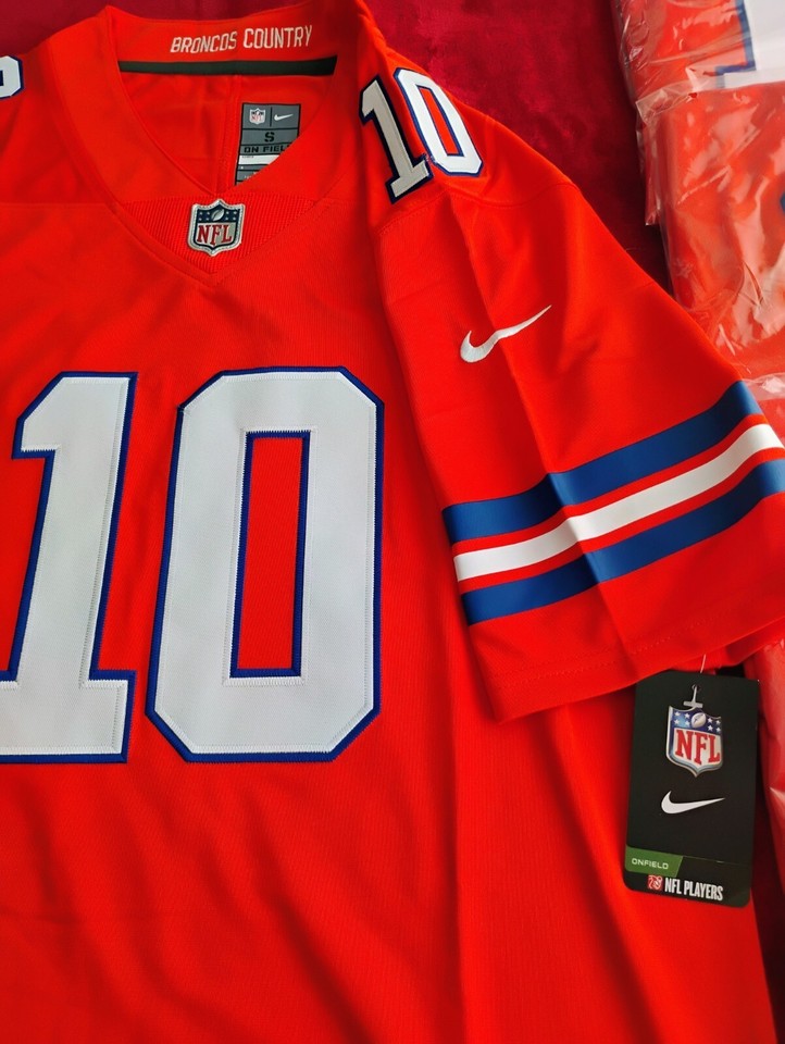 Bo Nix #10 Embroidered Denver Broncos Throwback Jersey 2xl | eBay