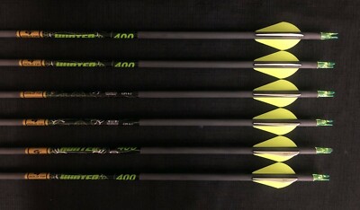 Gold Tip Hunter XT 400 Carbon Arrows w/ 2" Raptor-X Vanes 6pk BRAND NEW ...