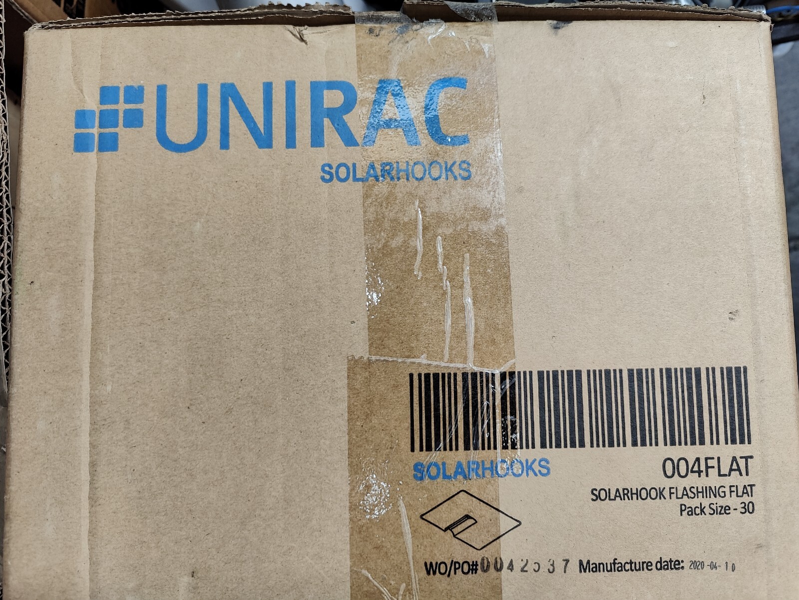Box of 30 Unirac SOLARHOOKS 004FLAT SOLARPHOOK FLASHING FLAT | eBay
