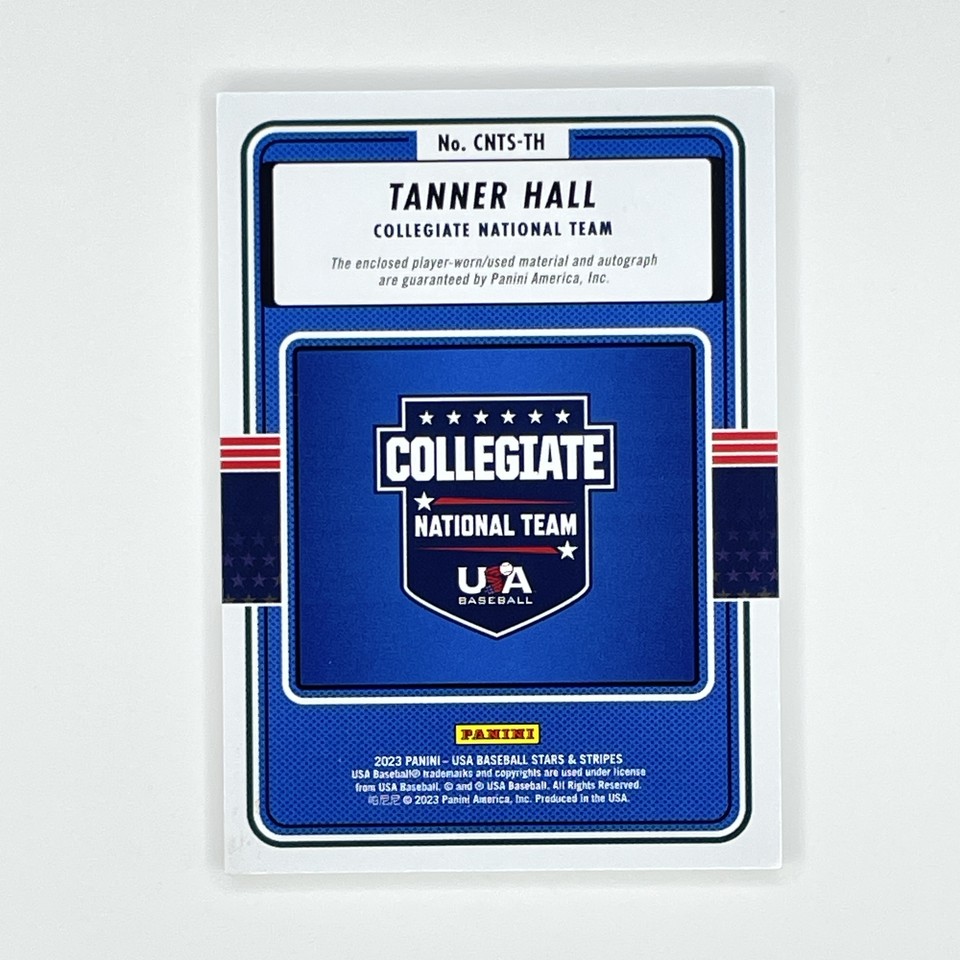2023 USA Stars & Stripes Signatures Materials Prime Tanner Hall /25 # ...
