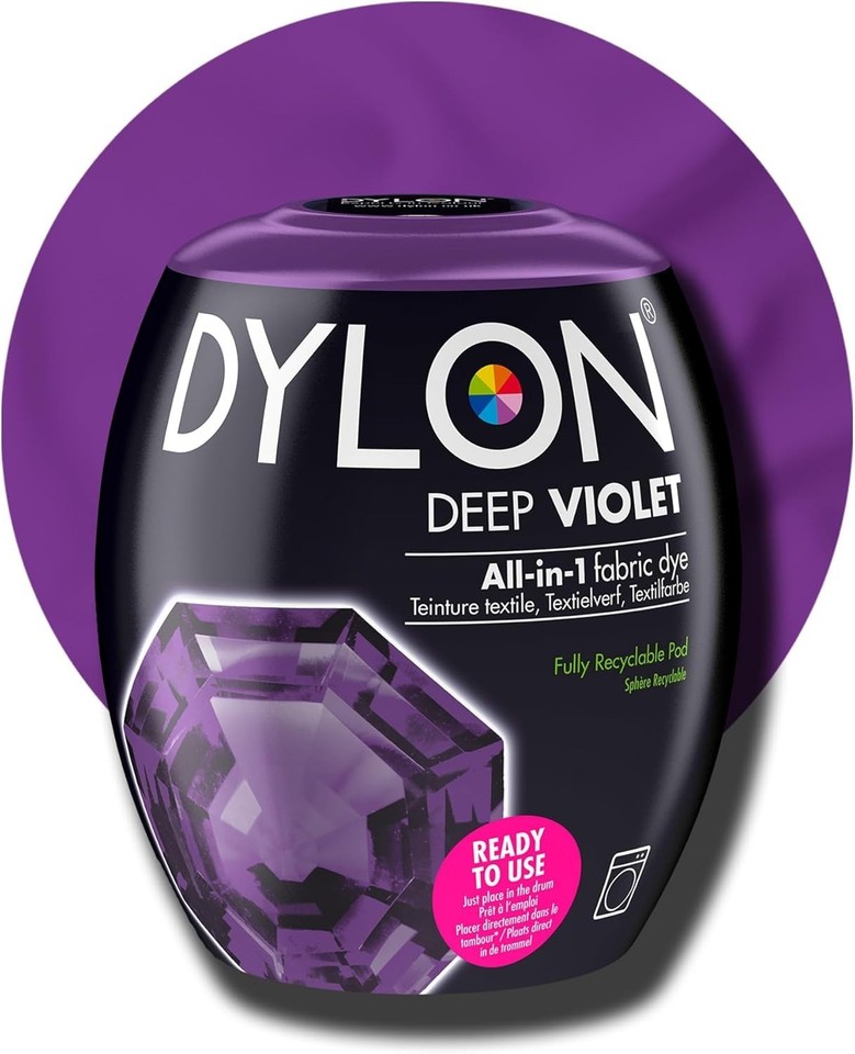 Dylon Washing Machine / Hand Fabric & Clothes Dye Pod 350g Powder 22 ...
