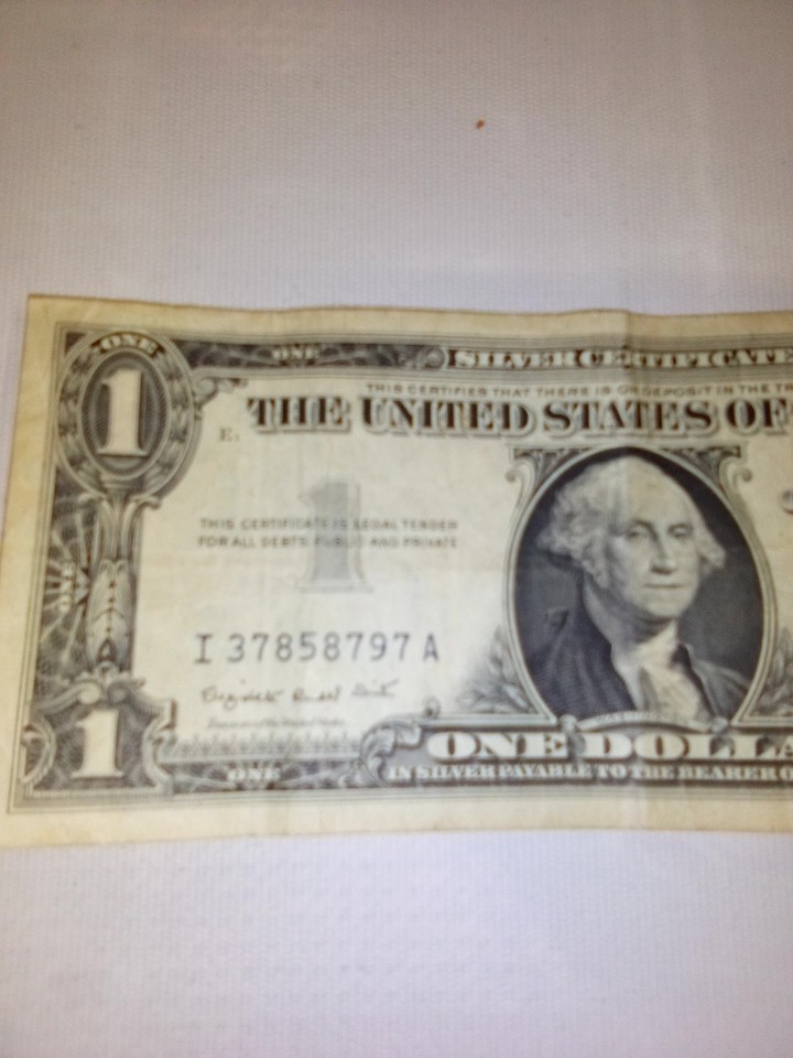 Series 1957 A Silver Certificate Blue Seal Dollar Bill | eBay