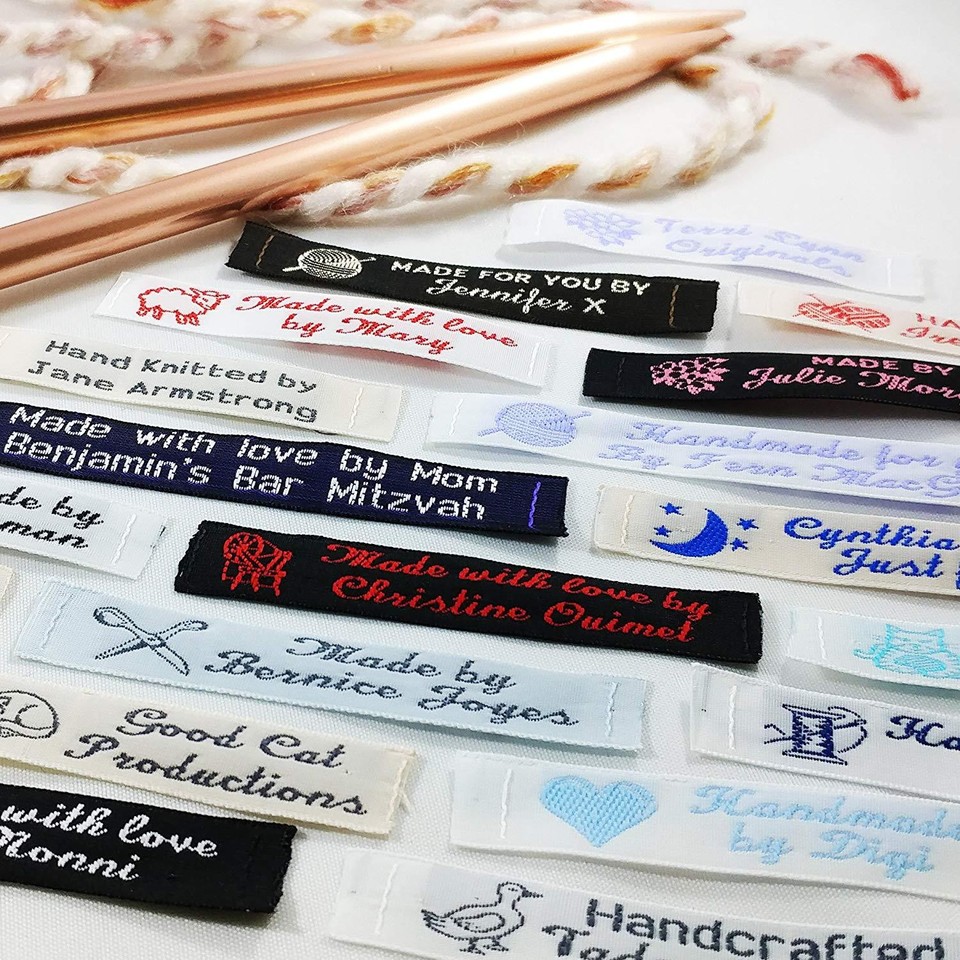 25 Personalized 100% Woven Sewing Labels 1/2" Wide | eBay