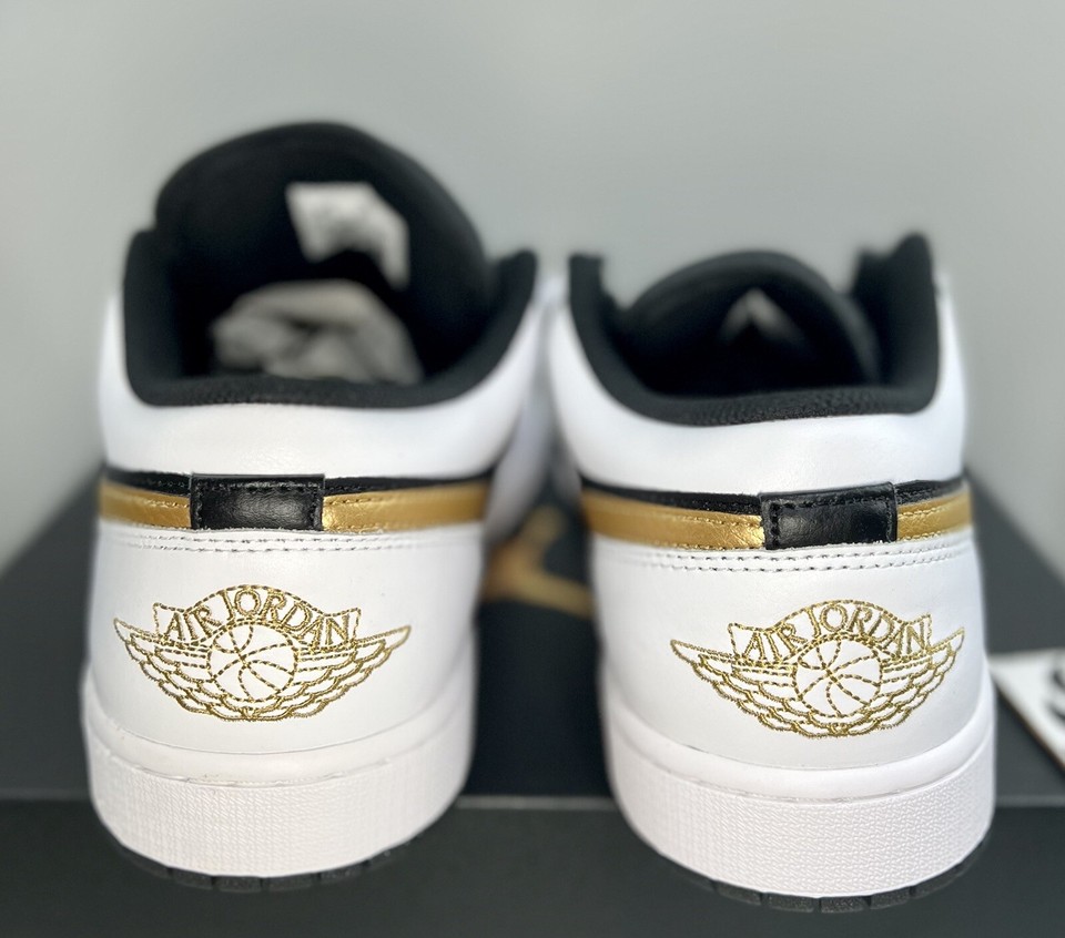 NEW Nike Air Jordan 1 Low 'Gold Swoosh' | Men Sizes 7 - 15 | 553558-172 ...