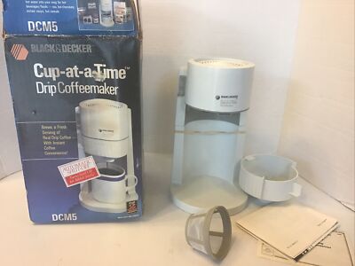 Vintage Black & Decker Cup-at-a-Time Drip Coffeemaker Model DCM5 New ...