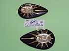 BSA A7 A10 A50 A65 PETROL FUEL GAS TANK BADGES BLACK 40-8122 40-8123 | eBay