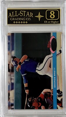 1991 Stadium Club PROOF Missing Ink Charter Member George Brett ASG ...