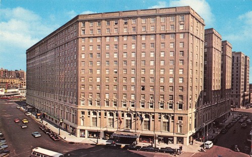 Postcard MA Boston Statler Hilton Hotel Park Square Hungry Pilgrim ...