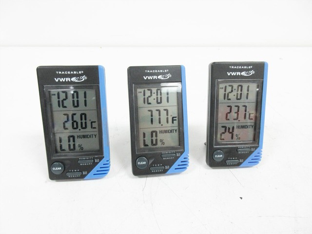 VWR CLOCK/HUMIDITY MONITOR - VWR Thermometer with Clock and Humidity ...