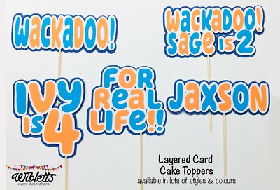 WACKADOO! BLUEY INSPIRED THEME BIRTHDAY PARTY CAKE TOPPERS ...