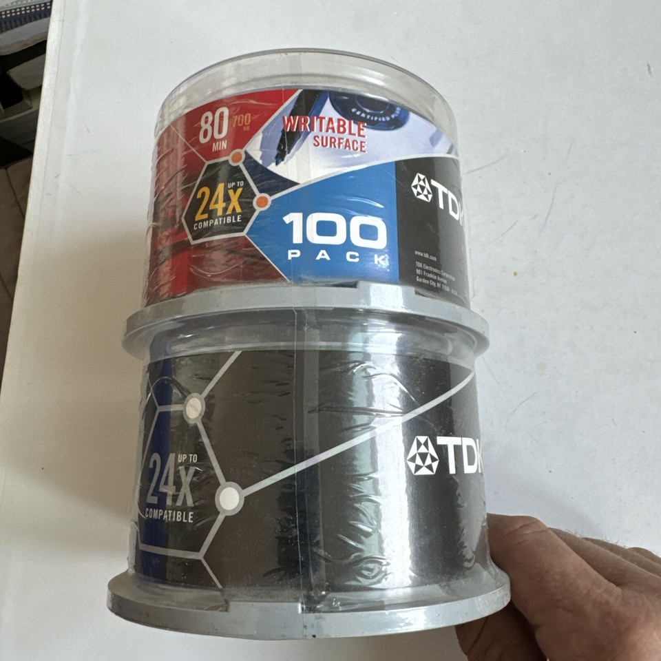 TDK CD-R 100 pack 80 MIN 700MB Blank CDs Audio Data New Sealed | eBay