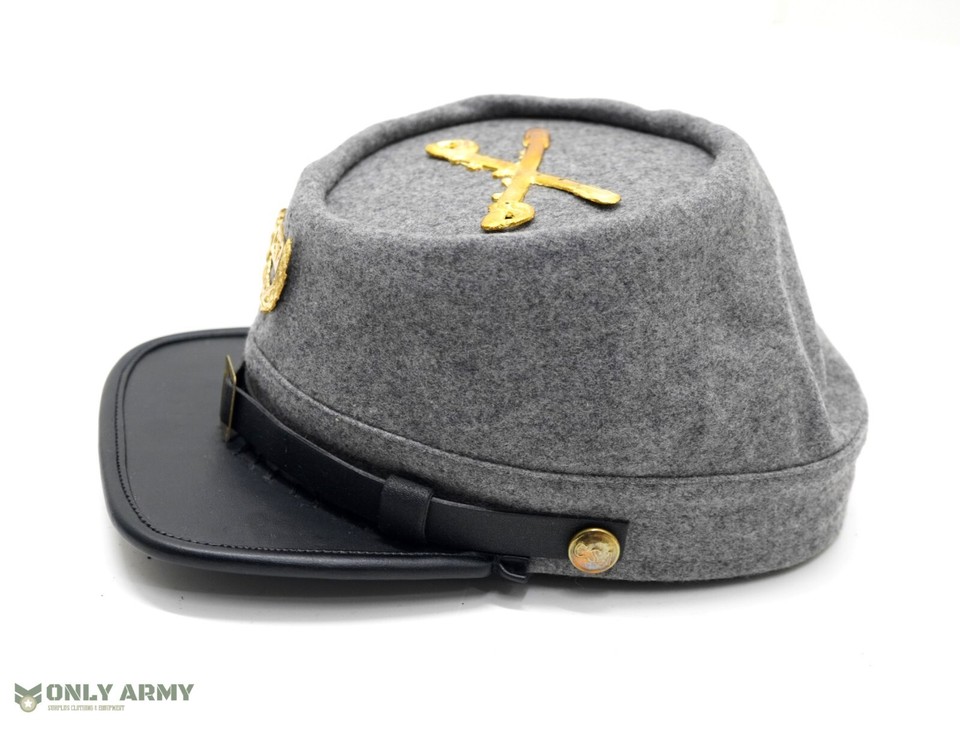 Repro American US Civil War Hat Kepi Cap Confederate CSA Grey Infantry ...
