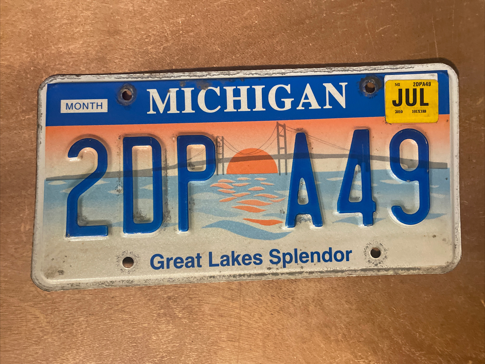 2010 Michigan License Plate Great Lakes Splendor # 2DP A49 | eBay