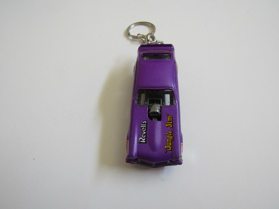 JUNGLE JIM CHEVROLET CHEVY VEGA NHRA DRAGSTER KEYCHAIN KEYRING PURPLE ...