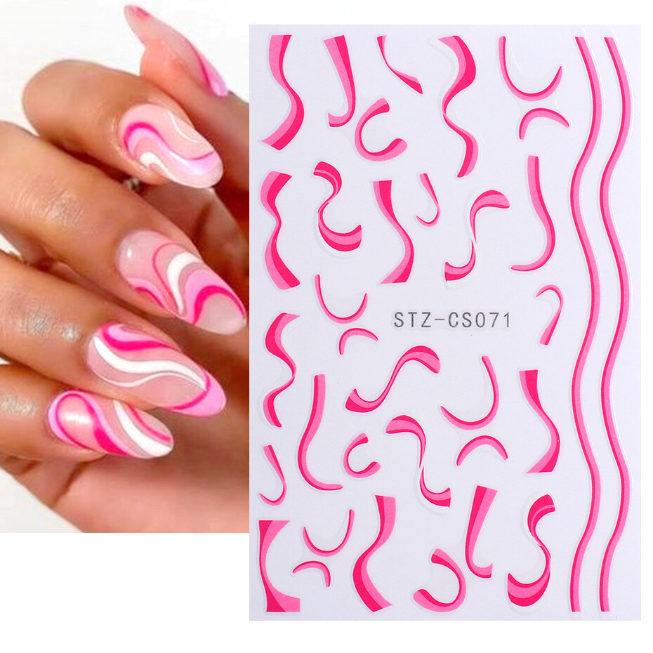 37 Styles Drawing Pattern Nail Stickers Waterproof Nail Art Design DIY ...
