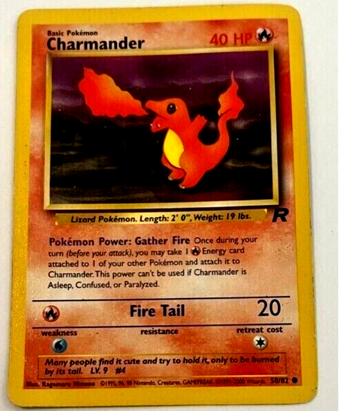 Basic Pokemon TCG Charmander Fire Tail Card 50/82 | eBay