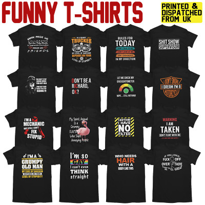 Mens Funny T-Shirts Novelty t shirts joke t-shirt clothing birthday tee ...