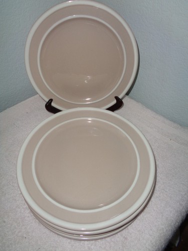 6 Lenox KATE SPADE New York Sculpted Stripe DINNER PLATES Beige Tan | eBay