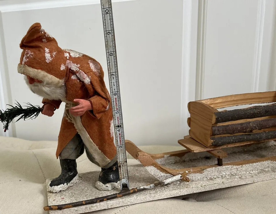 Rare Antique Papier-mâché German Belsnickle Christmas Santa Claus With ...