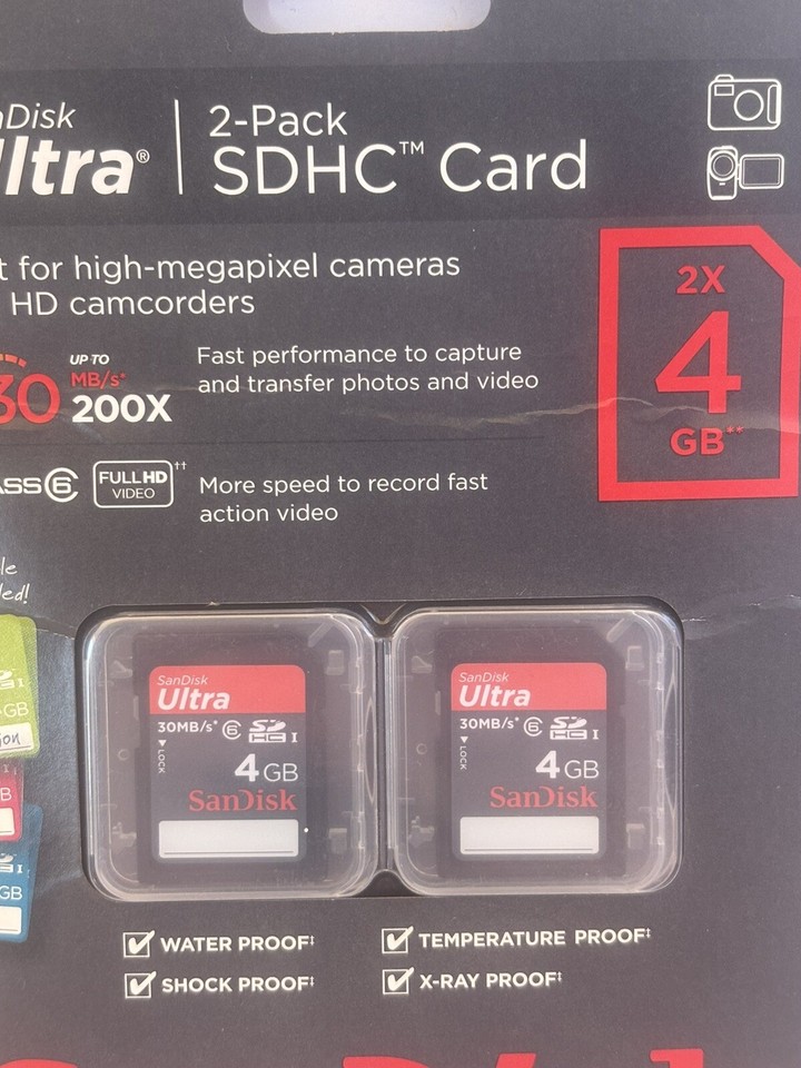 Sandisk Ultra 4GB SDHC Card (2pack) | eBay