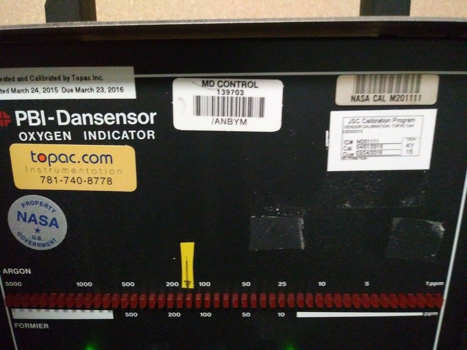 PBI-Dansensor SGI-2 Oxygen Indicator Argon NASA Shuttle | eBay