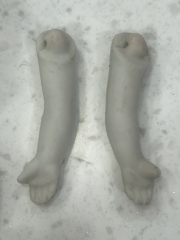 8" Antique Bisque Doll Jointed Limbs Made in Japan w/bow | eBay
