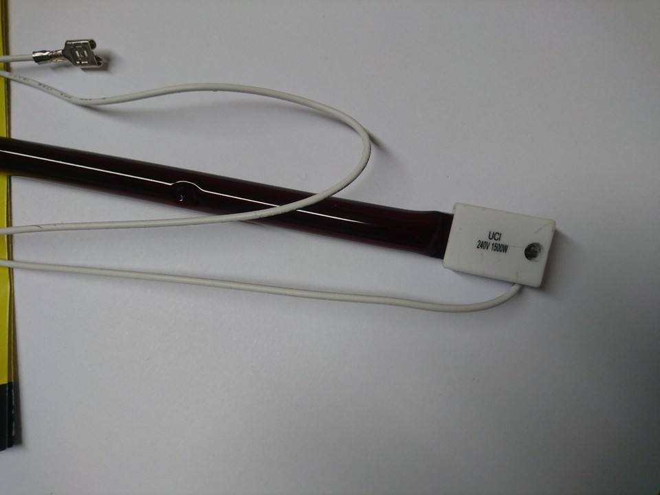 Halogen Infrared 1500w 350mm leads Outdoor RUBY RED Heater Replacement ...