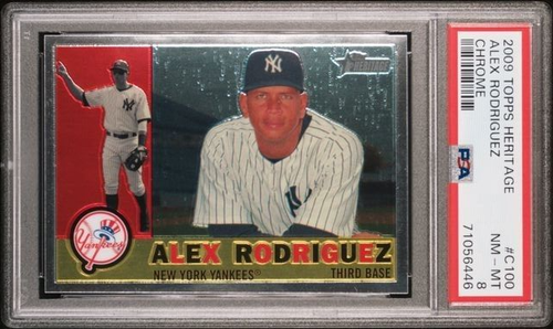 2009 Topps Heritage ALEX RODRIGUEZ Yankees CHROME 709/1960 Card C100 ...