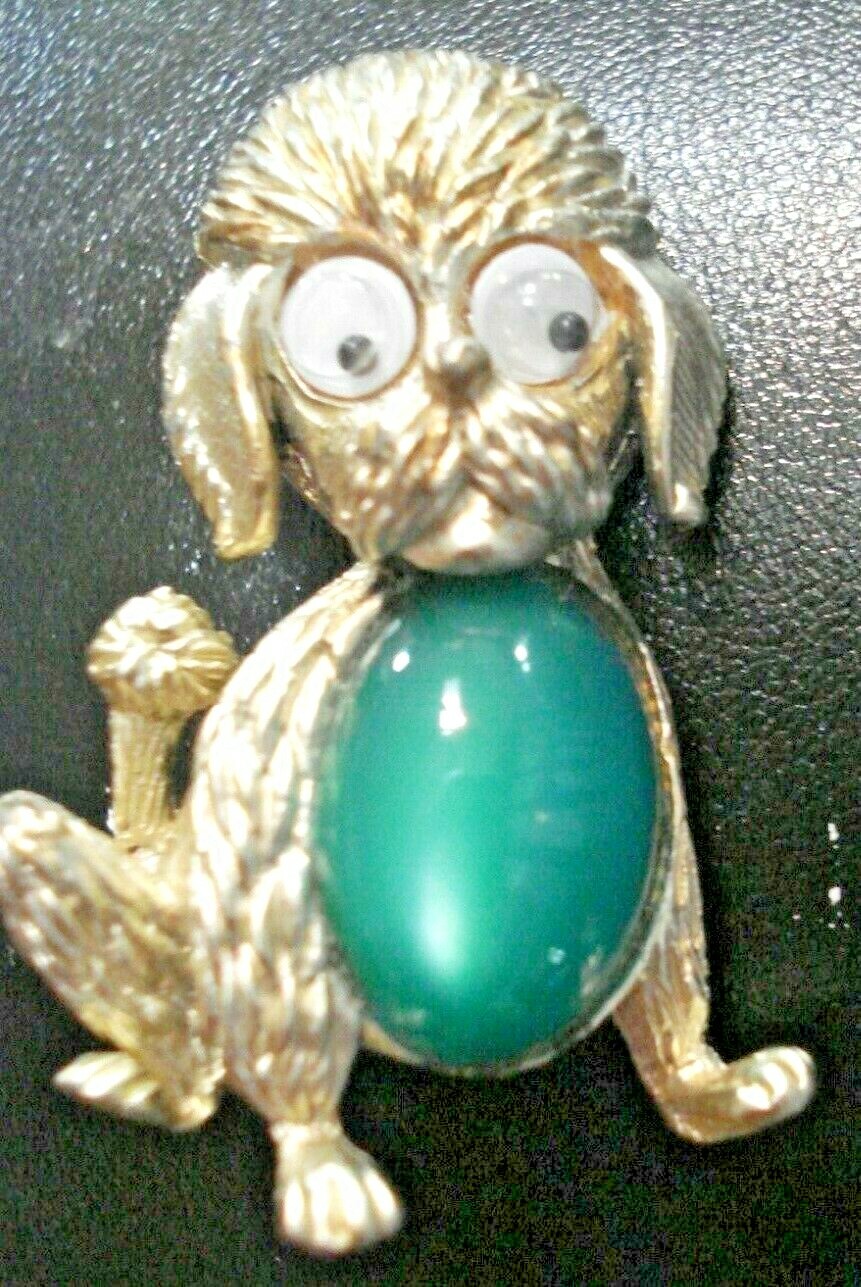 RARE Vintage Green Jelly Belly Google Eyes Dog Puppy … - Gem