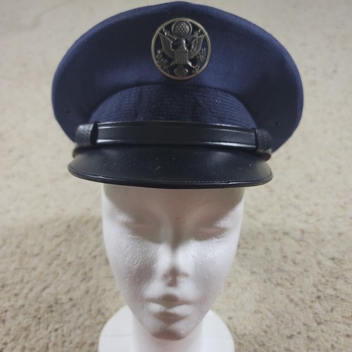 US Army Airforce Service Cap Hat Serge Blue Type II 6 7/8 Military 1968 ...