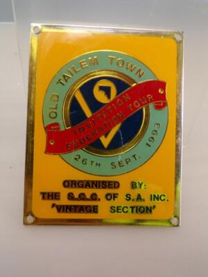1993 Grille bumper badge Old Tailem Town Invitation Tour - Sporting Car ...