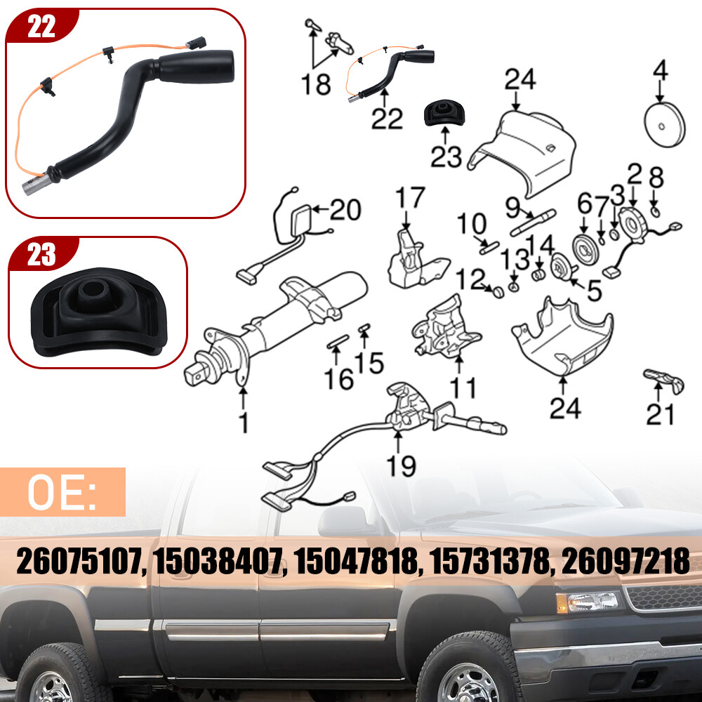 26075107 Shift Select Lever With Tow Haul Package For GM Pickup 4 Speed ...