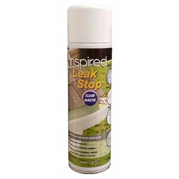 Inspired Leak Stop Clear Mastic Spray 500ml Flexible Coating Damaged ...