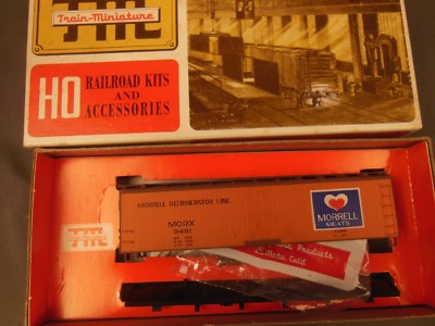 HO SCALE TRAIN MINIATURE MORRELL MEATS 40' WOOD REEFER KIT | eBay