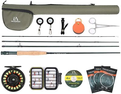 Maxcatch Extreme Fly Fishing Combo Kit 5/6/7/8 Weight,Fly Rod and Reel ...