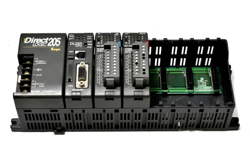 Koyo Direct Logic 205 D2-06B, DL250 CPU, D2-16NA, D2-12TR Controller ...