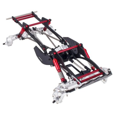 Carbon LCG Chassis Kit w/ Gearbox Shock Absorber for 1/10 RC Crawler ...