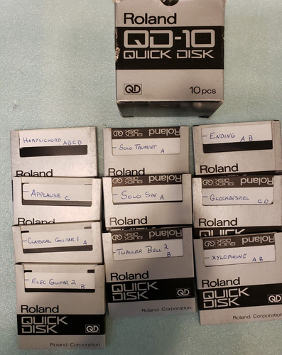 ROLAND QUICK DISK 10 Disks Full pro used Vintage | eBay