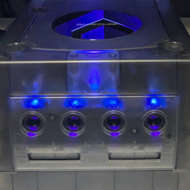 Gamecube Controller Port w/ New Battery and LEDs Installed Front plate ...