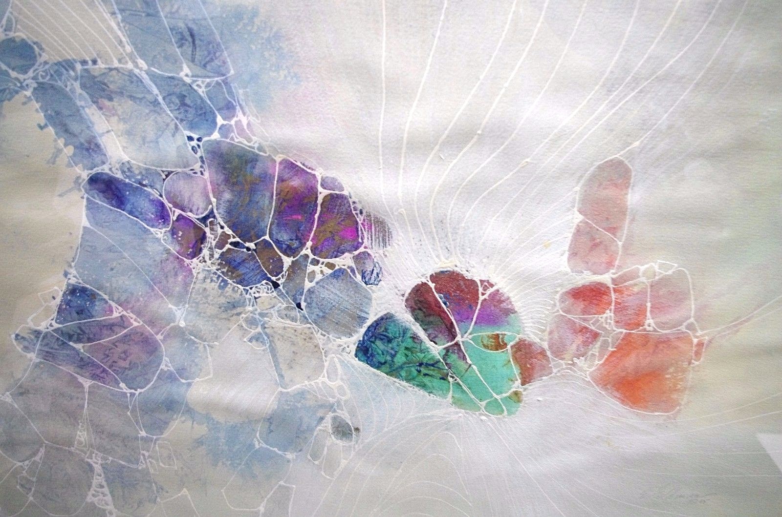 Edward Goldman 1985 Abstract Acrylic Painting Artist Signed | eBay