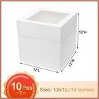 10pcs Cake Boxes 12 Inch 12x12x12 Tall Cake Boxes For Tier Cakes With ...